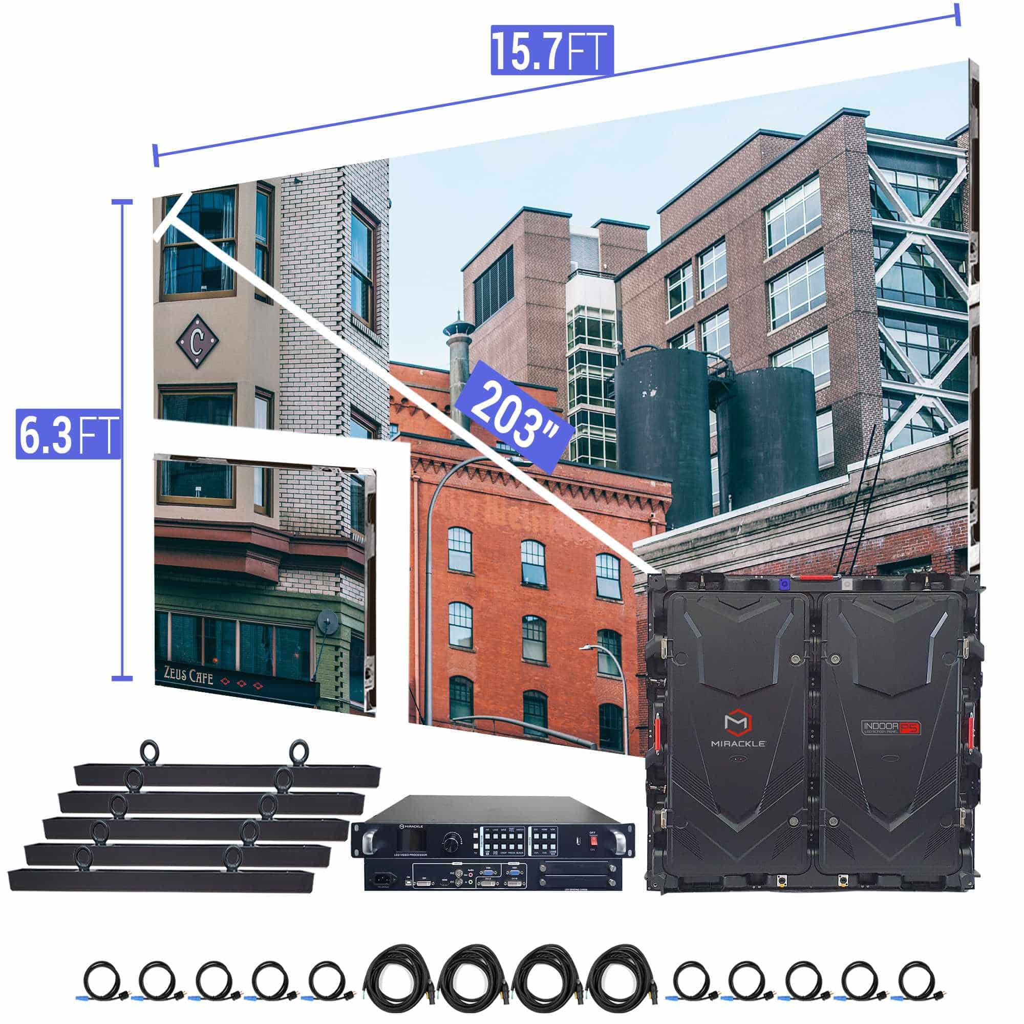 LED Video Wall 15.6′ x 6.3′ P5mm NovaStar Indoor for Church and House ...