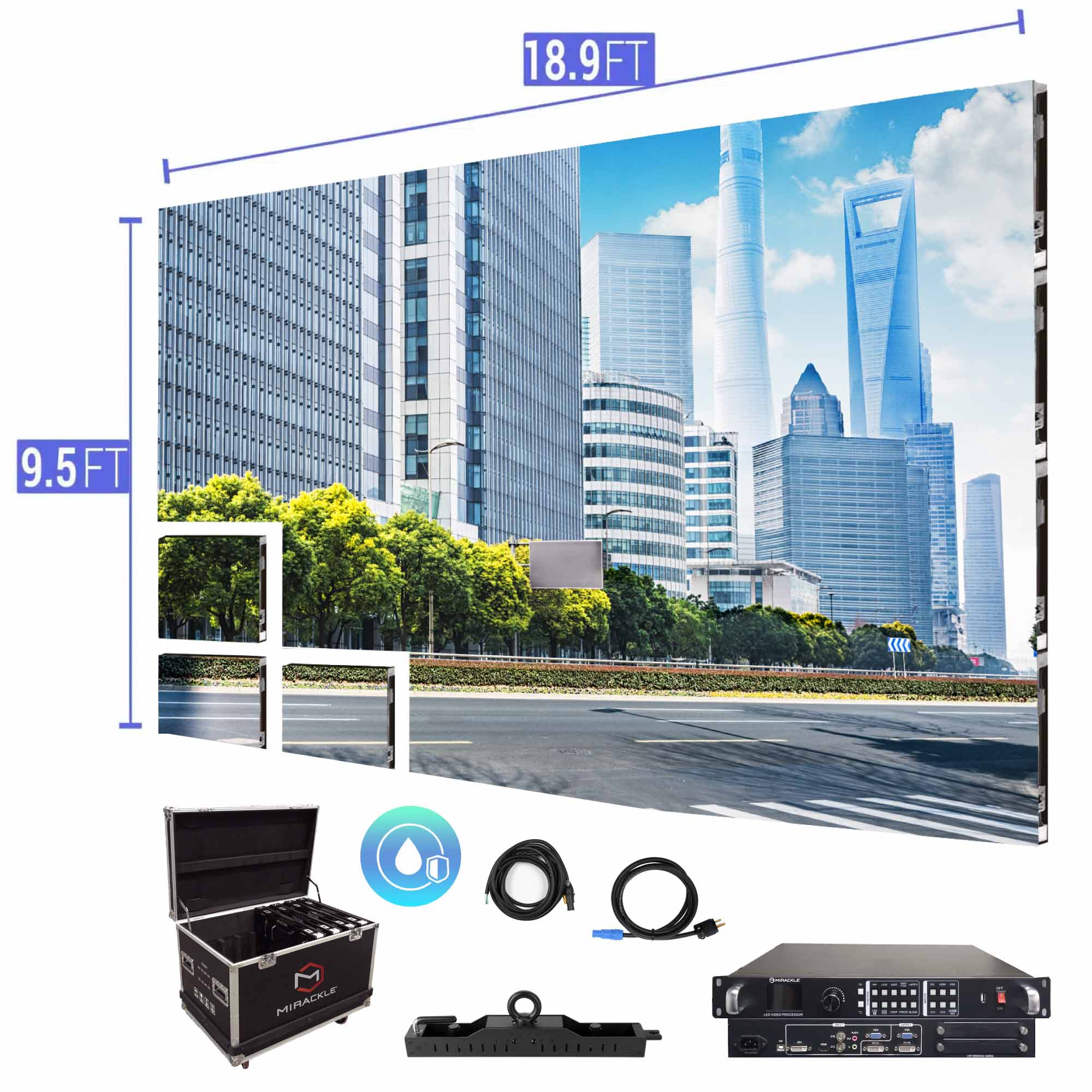 LED Video Wall Outdoor 18.9′ X 9.5′ P5mm Iron Fixed - Led Screen ...